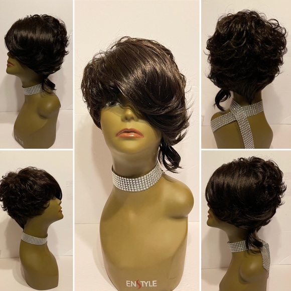 Hair | Short Asymmetrical Side Bang Synthetic Wig | Poshmark
